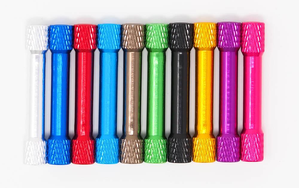 Alu Standoffs M3 30mm Tapered Textured (8 pcs in a bag) — Flying Robot