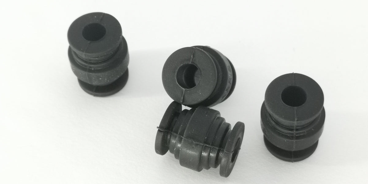 Anti-Vibration Absorber Rubber ABS-Balls 16mm x 20mm Black 4pcs/set ...
