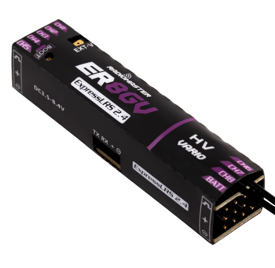 RadioMaster - ER8GV 2.4ghz PWM ExpressLRS 8 Channel receiver with Vari ...